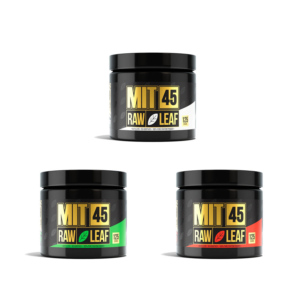 MIT45 Raw Leaf Kratom Powder | 1250mg 125g Jar | Stallion – Stallion ...